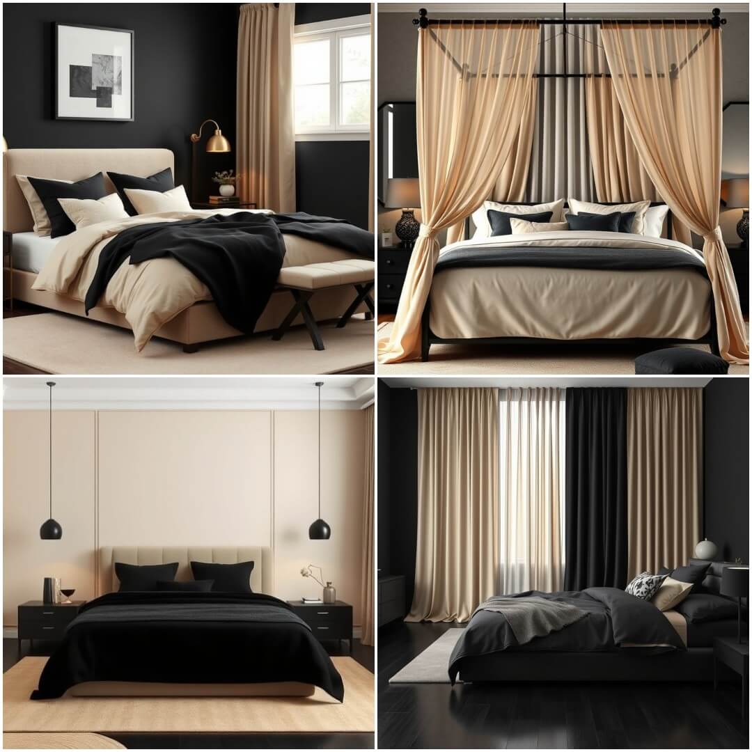 20 Beige and Black Bedroom Ideas for A Modern Look