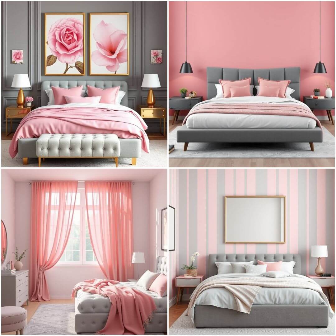 30 Grey and Pink Bedroom Styles for A Trendy Home Update