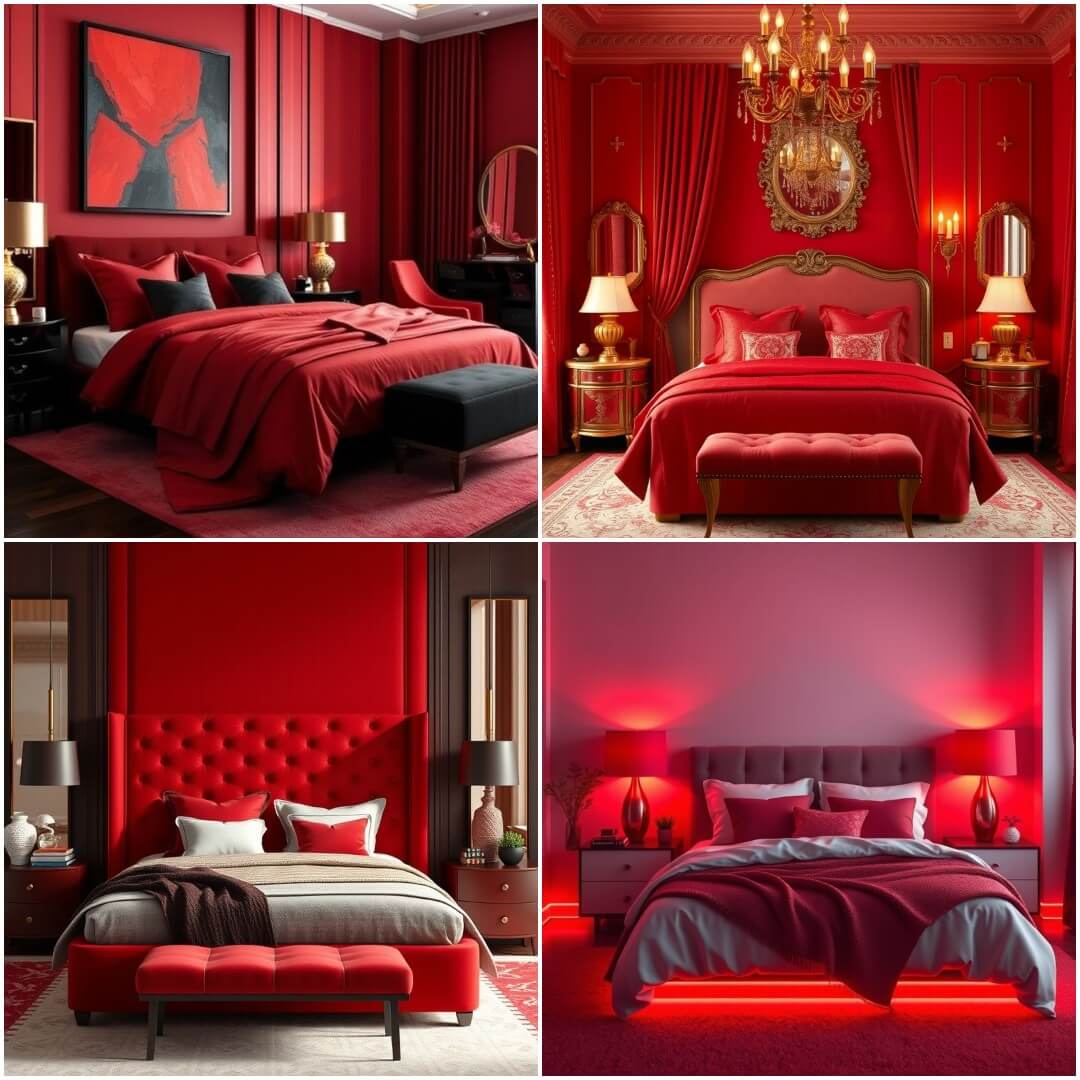 30 Red Bedroom Ideas for A Vibrant and Chic Style
