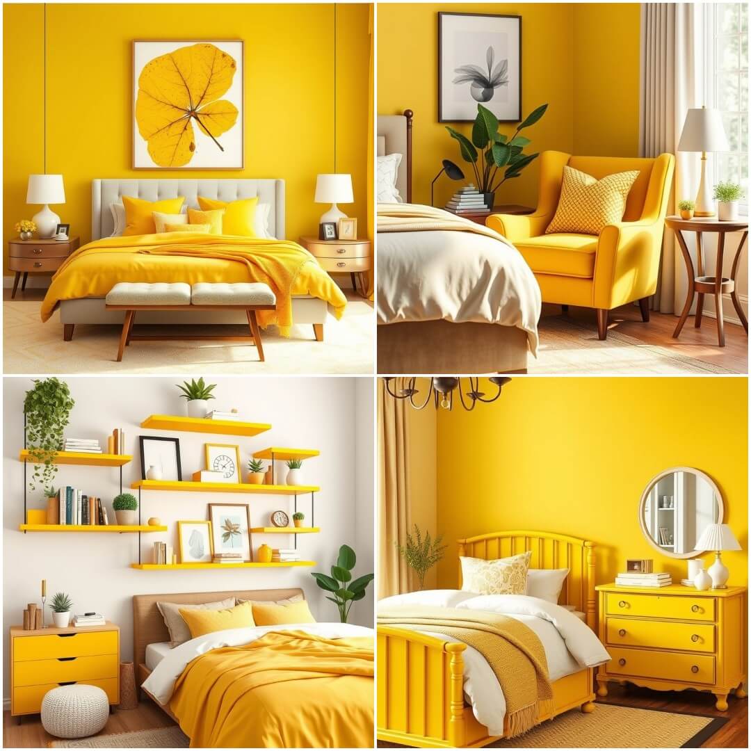 30 Yellow Bedroom Ideas for A Warm and Inviting Look